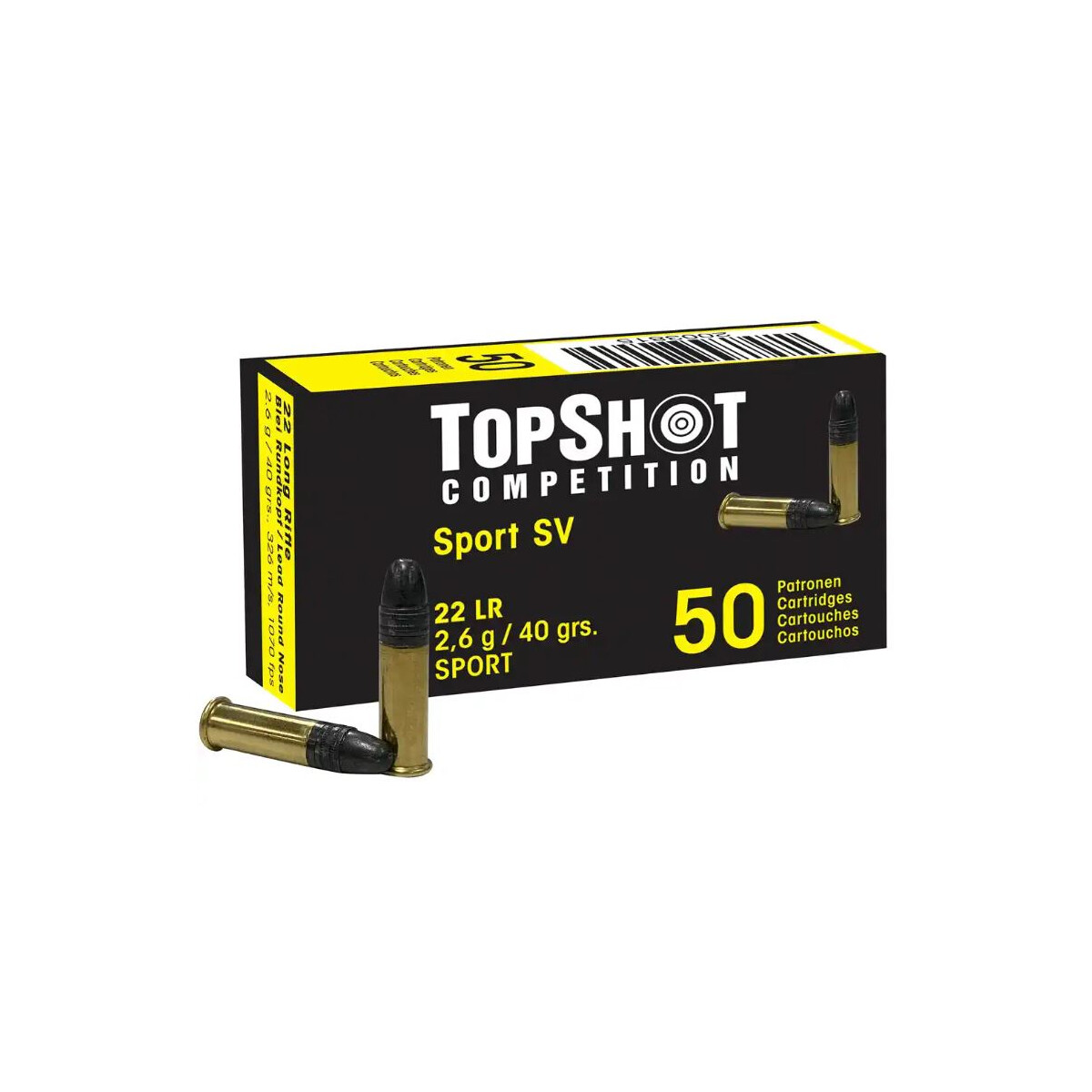 TopShot Competition .22LR Sport SV Black Edition 40gr/2.6g